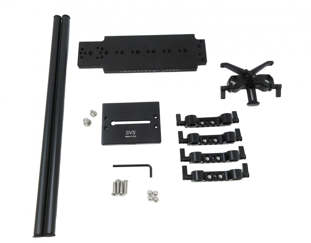 Camera Plate Sled w/15mm x 16in Rods & Lens Support (includes Hardware)